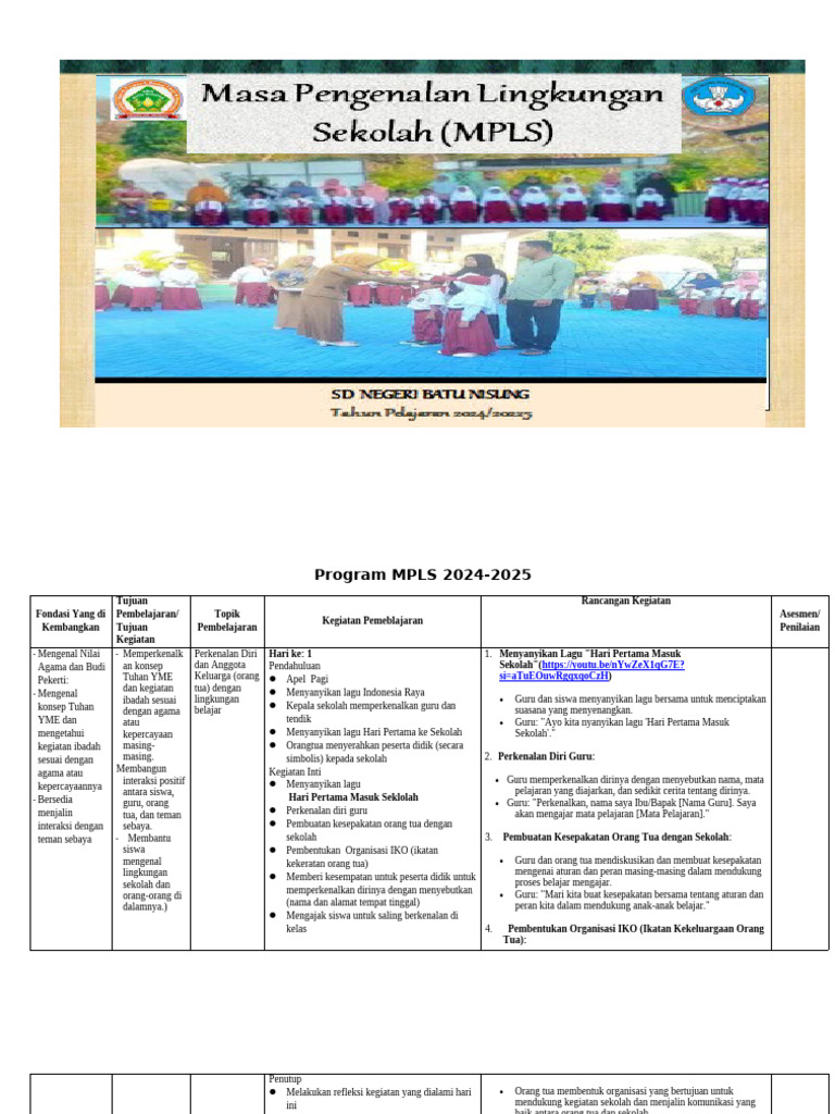 Program MPLS 2024-2025 Guide | PDF | Wellness