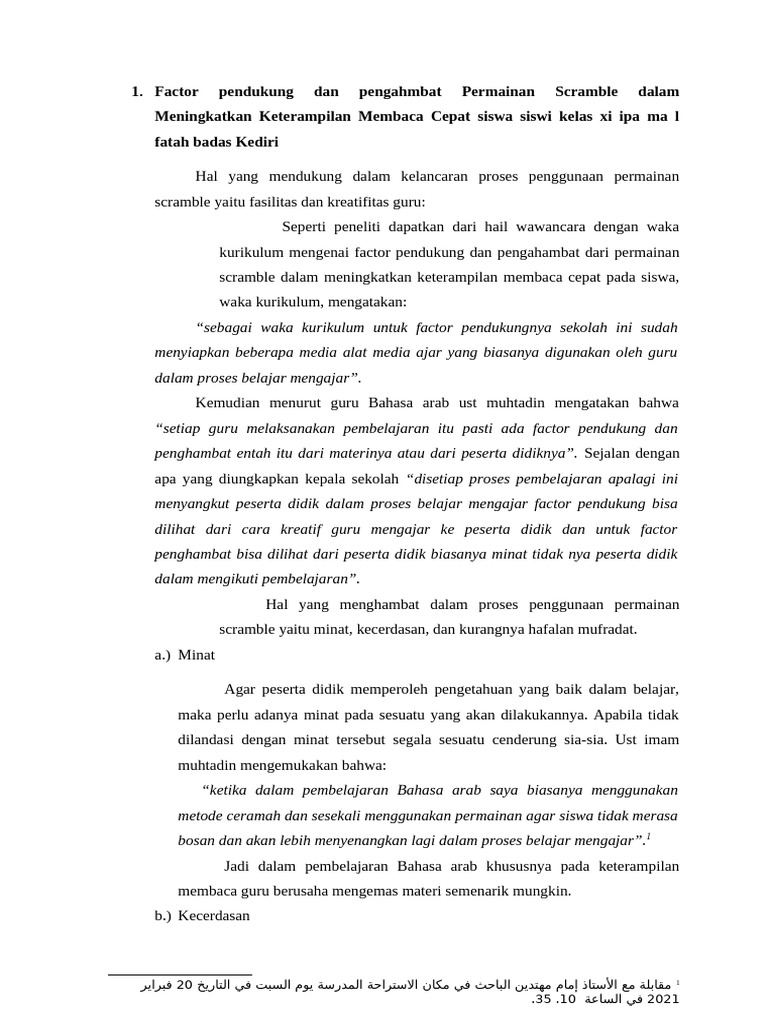 Penggunaan Permainan Scramble Dalam Meningkatkan Keterampilan Membaca ...