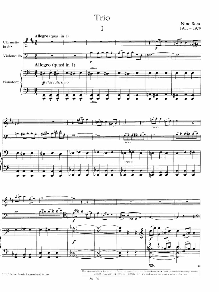 Rota Trio Piano | PDF