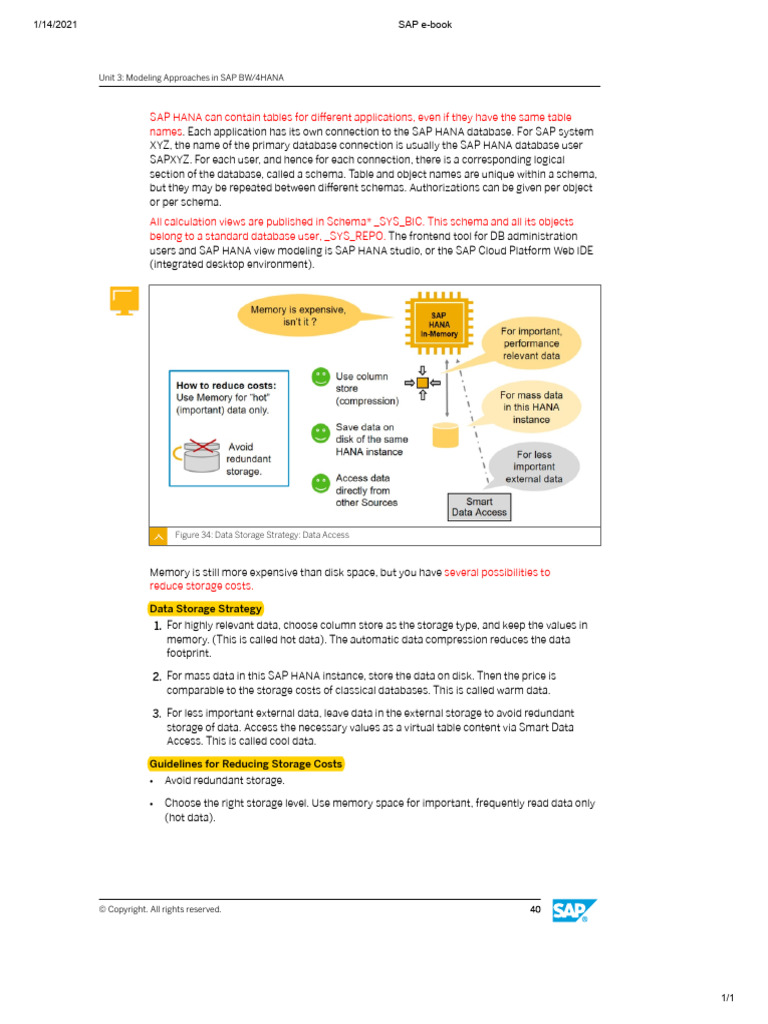 Unit 3: Modeling Approaches in SAP BW/4HANA | PDF