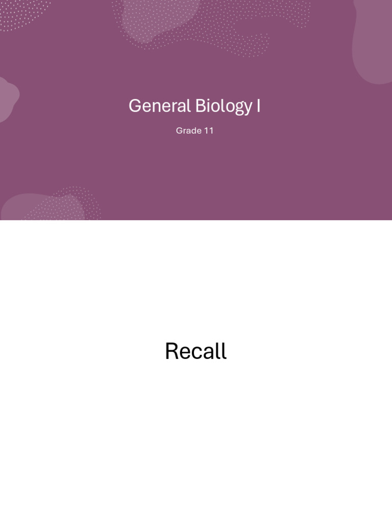 Genbio Structures of a Cell | PDF