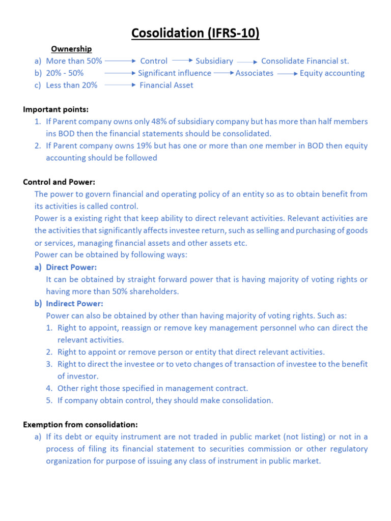 Consolidation (Assistant Note) | PDF | Consolidation (Business ...
