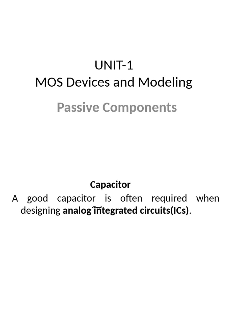 AICD Passive Components, IC Layout | PDF