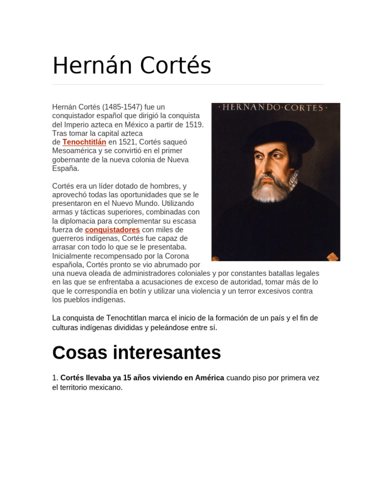 Hernán Cortés | PDF