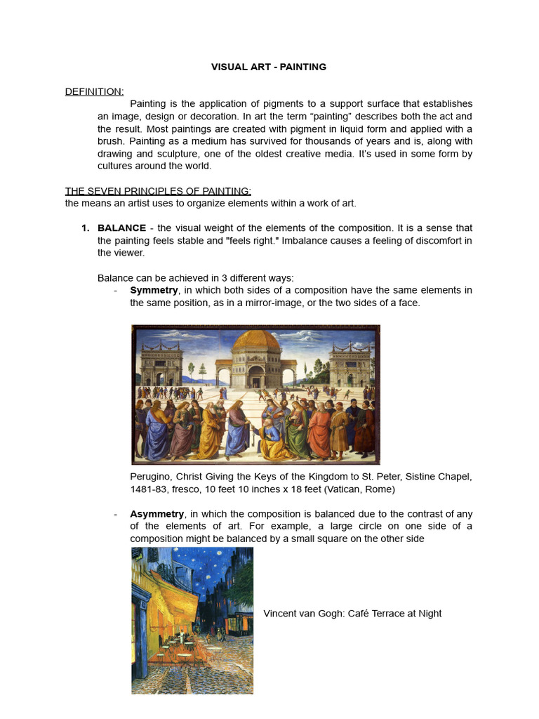 Painting Definition and Principles | PDF