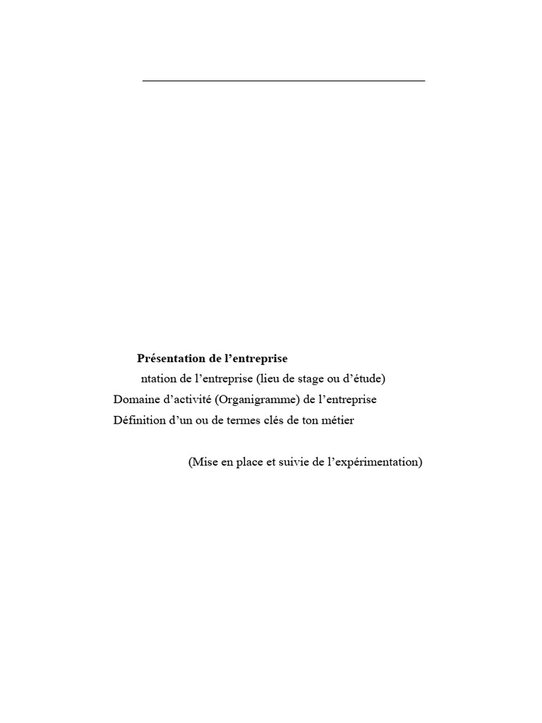 PLAN DE REDACTION DU Rapport Stage Gestion 24 | PDF