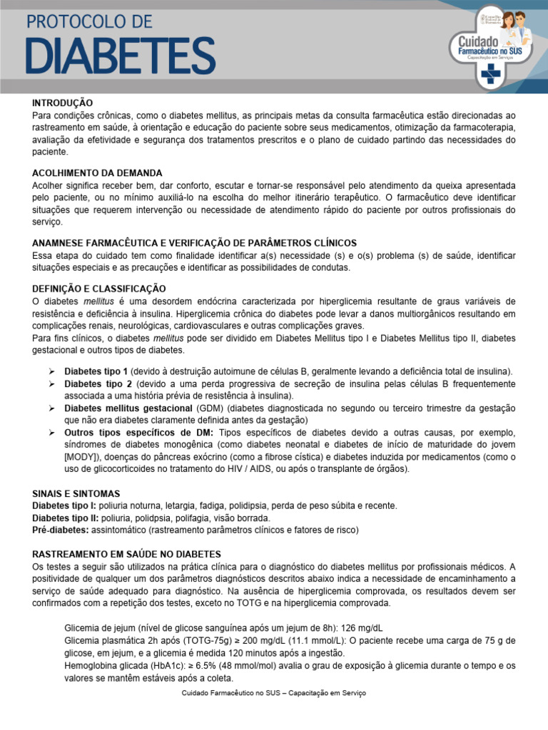 Protocolo de Diabetes | PDF