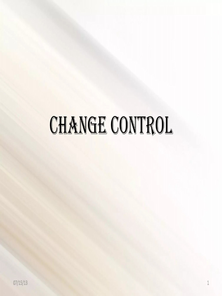QMS Change Control | PDF