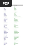 Deep Tagalog Words and Meanings | PDF | Language Arts & Discipline