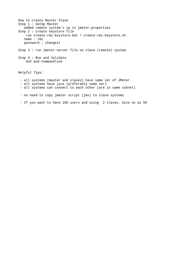 Jmeter Slave Concept Pdf
