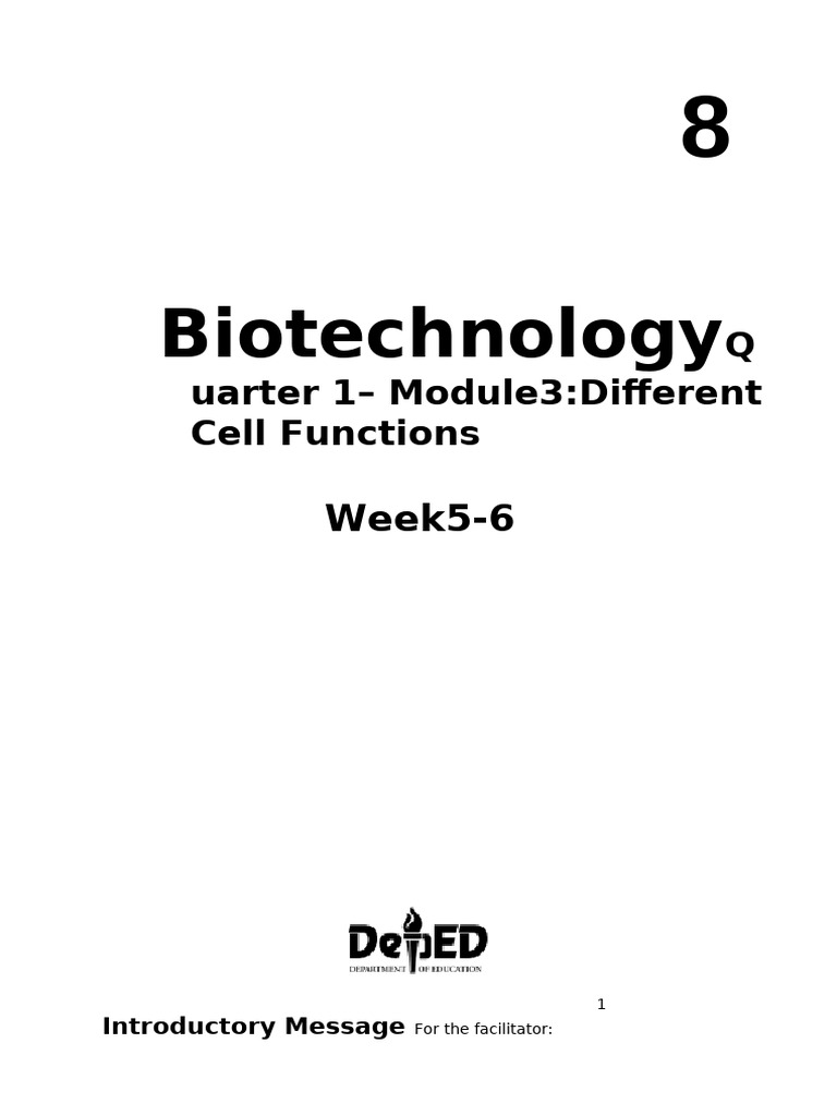 Q1 Module 3 in Biotechnology | PDF