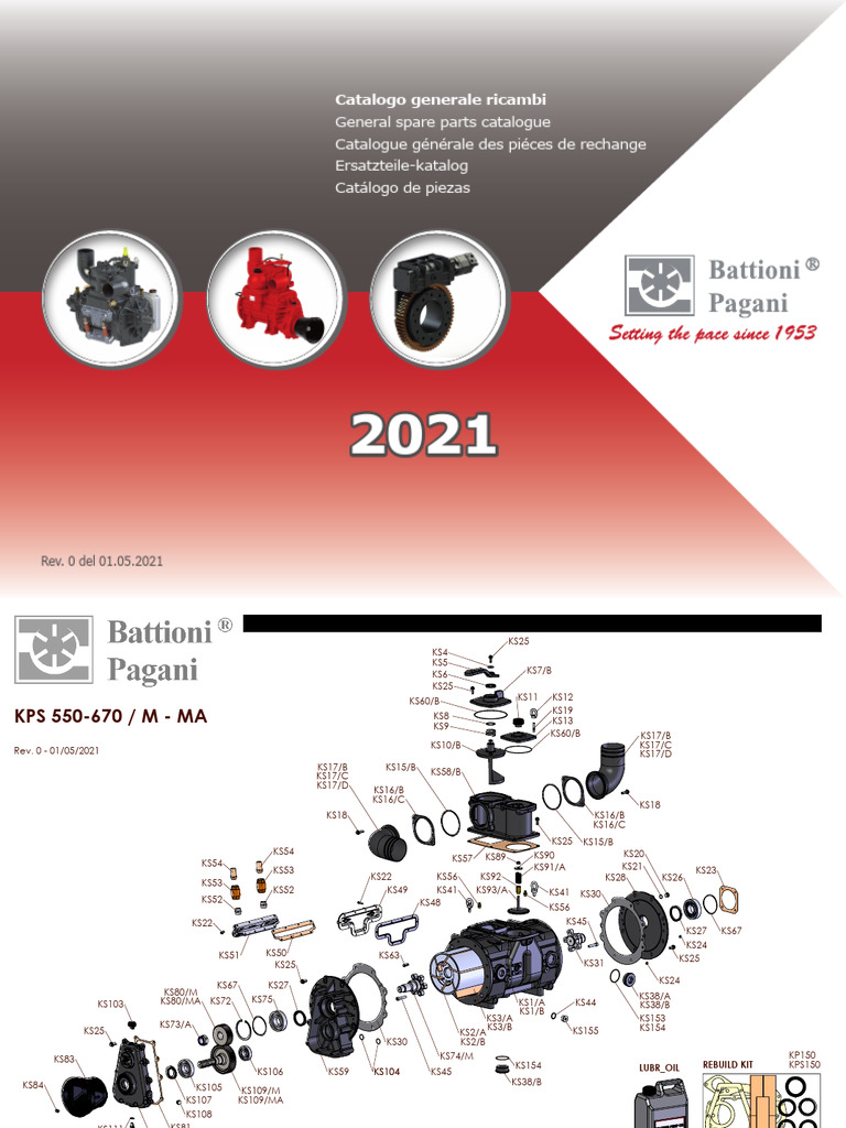 Spare Parts Sheets Kps 550 670 | PDF