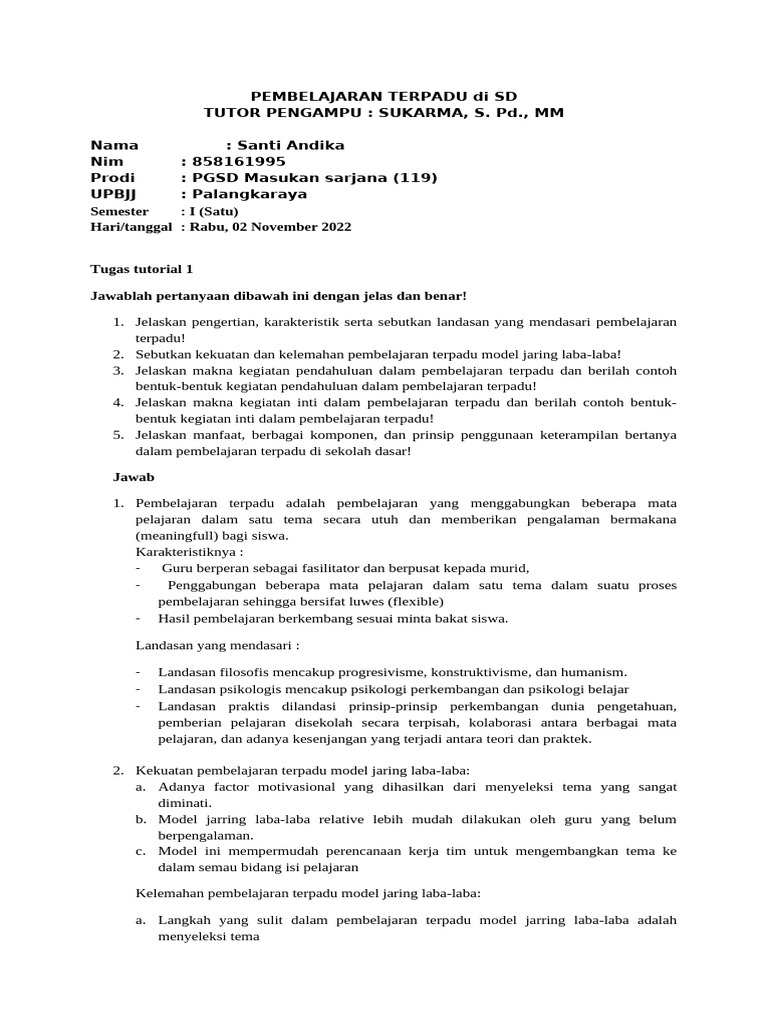 Tugas Tutorial 1 | PDF