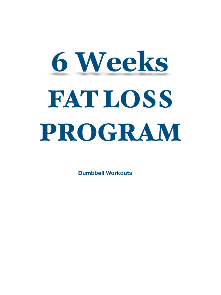 6 Week Fat Loss Program (Dumbell) | PDF