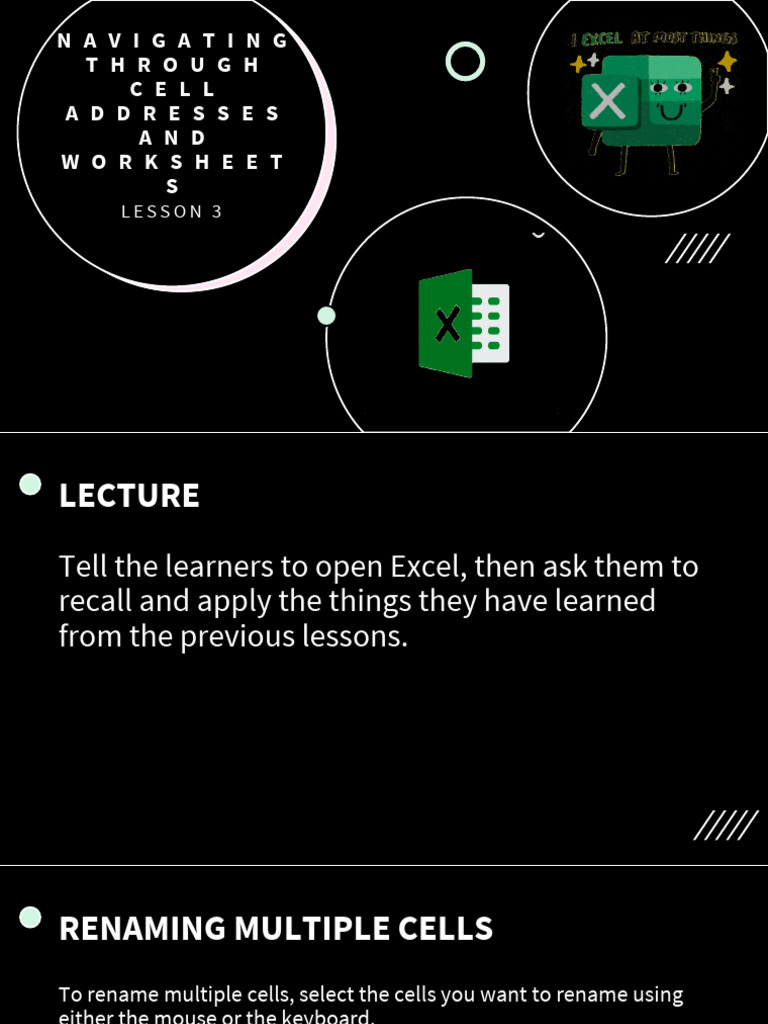 GRADE 4.3 Navigating Through Cell Addresses and Worksheet | PDF