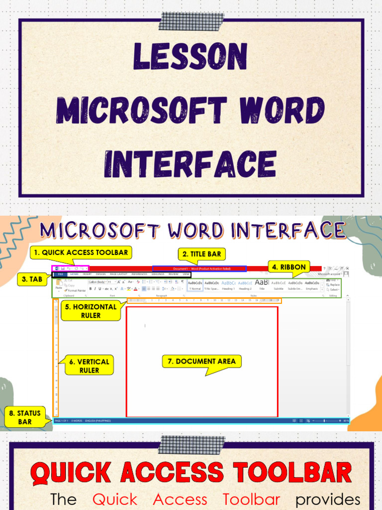 Lesson 2 Microsoft Word Interface | PDF