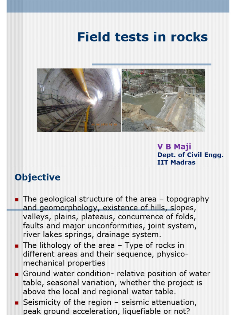 Feild Rock Testing | PDF