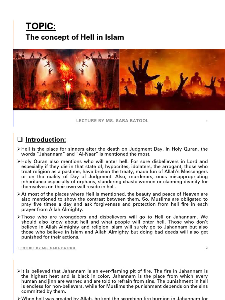 Concept of Hell in Islam | PDF | Religious Belief And Doctrine ...