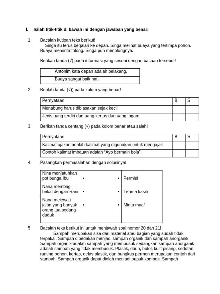 Tugas Kelas 2 | PDF
