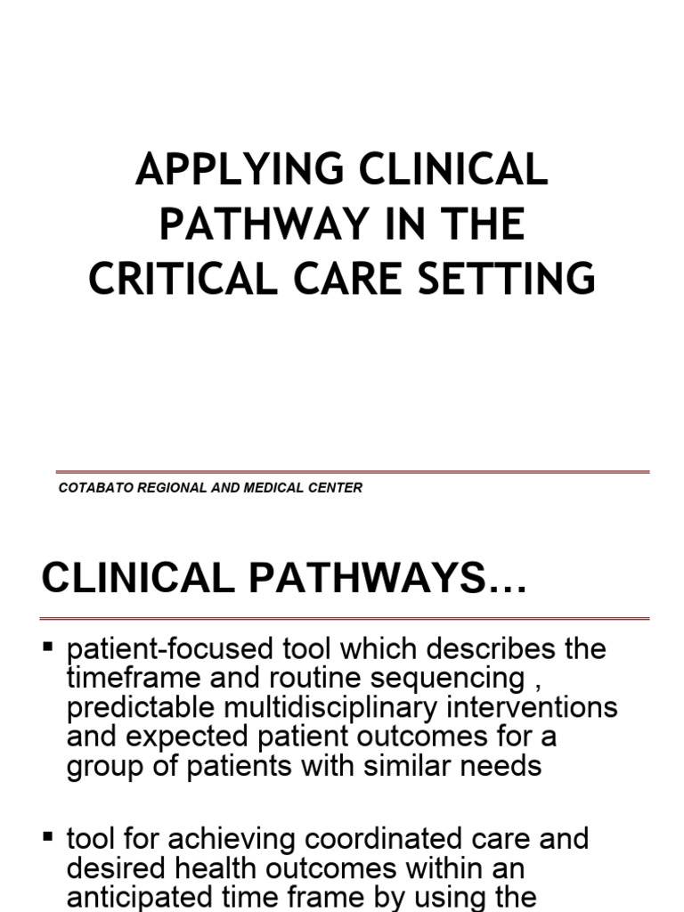 Clinical Pathways | PDF