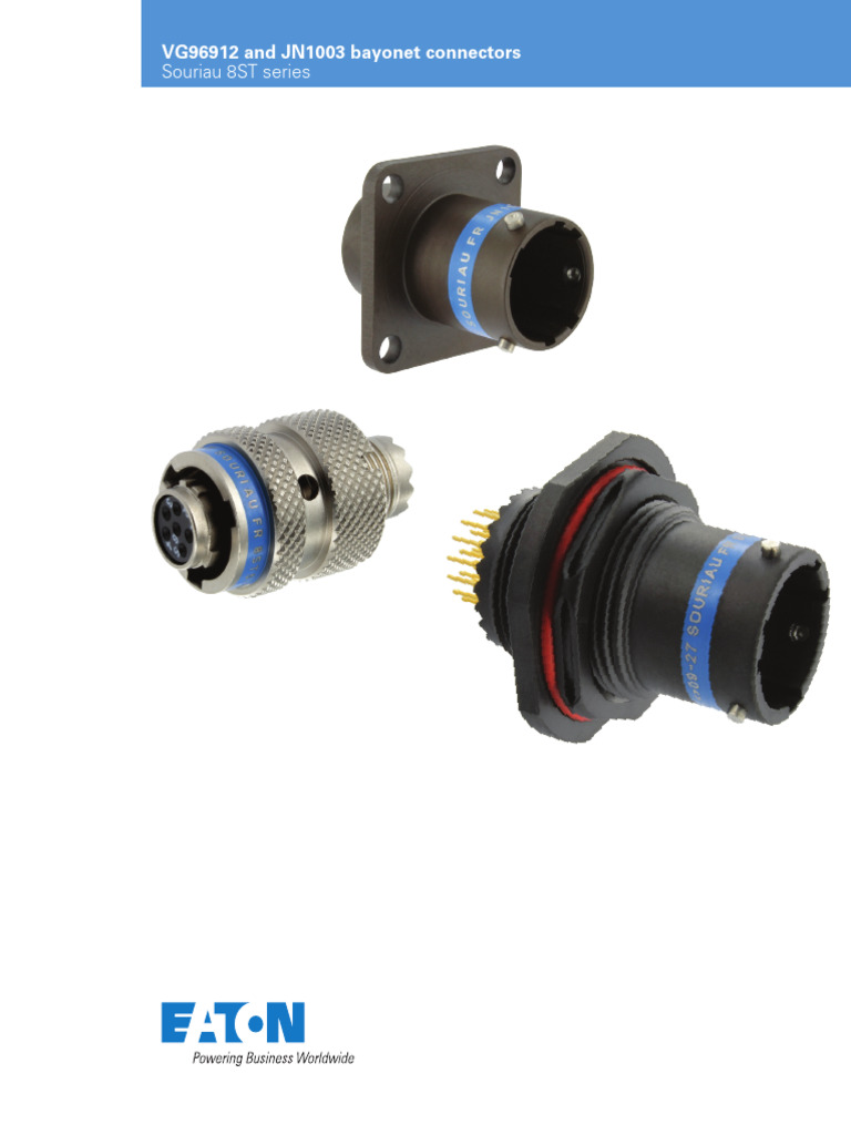 Souriau 8ST Military Connectors Guide | PDF | Electrical Connector ...