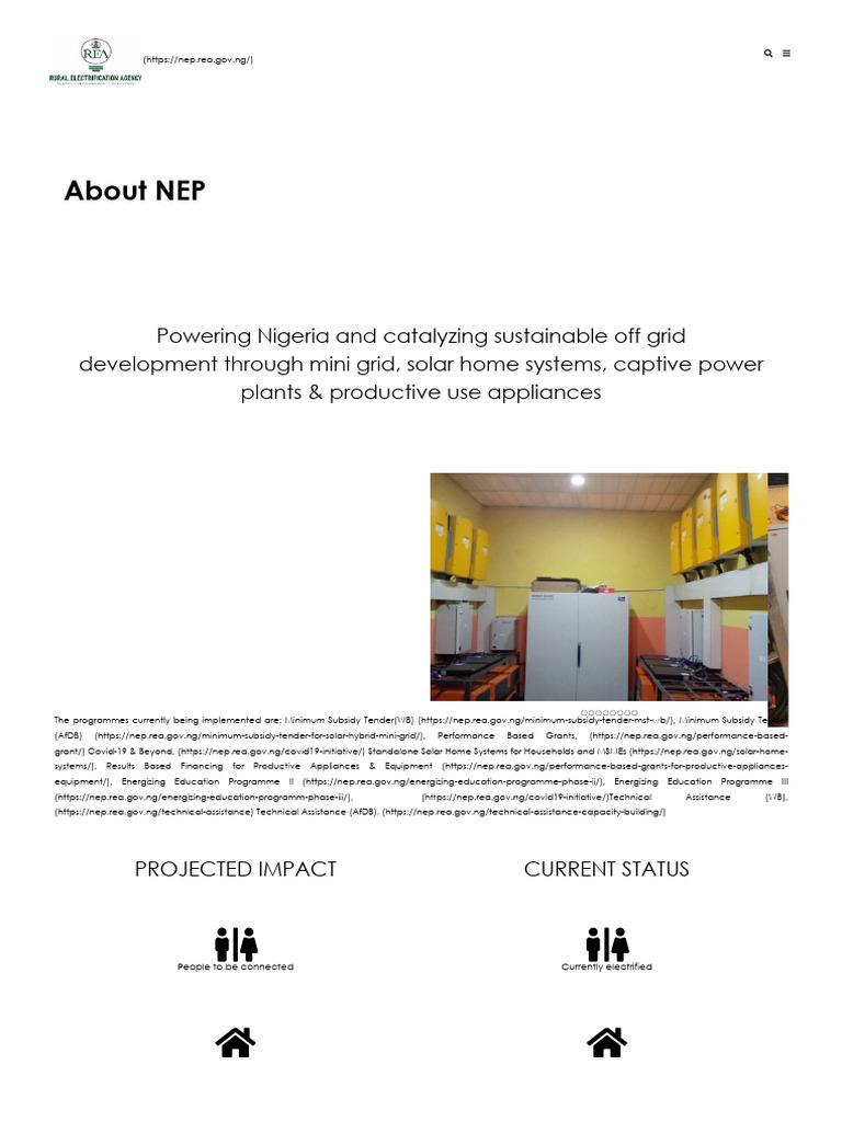 About NEP – Nigeria Electrification Project | PDF