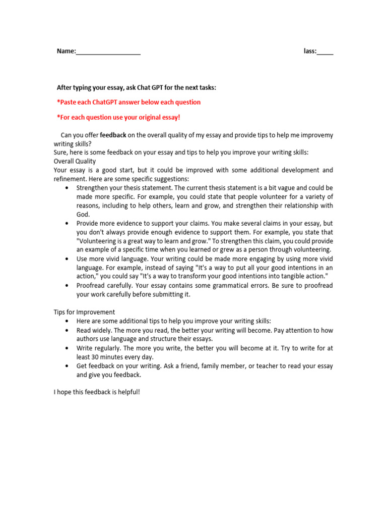 Essay Chat GPT | PDF