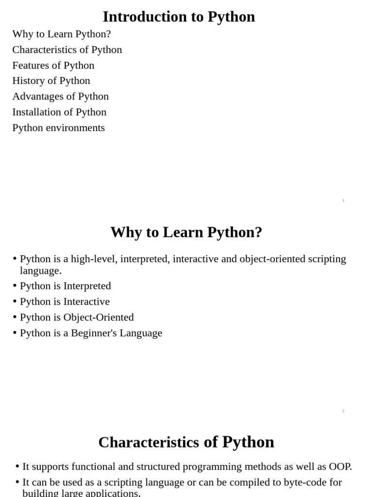 Unit 1 Part 1 Introduction To Python 1 | PDF
