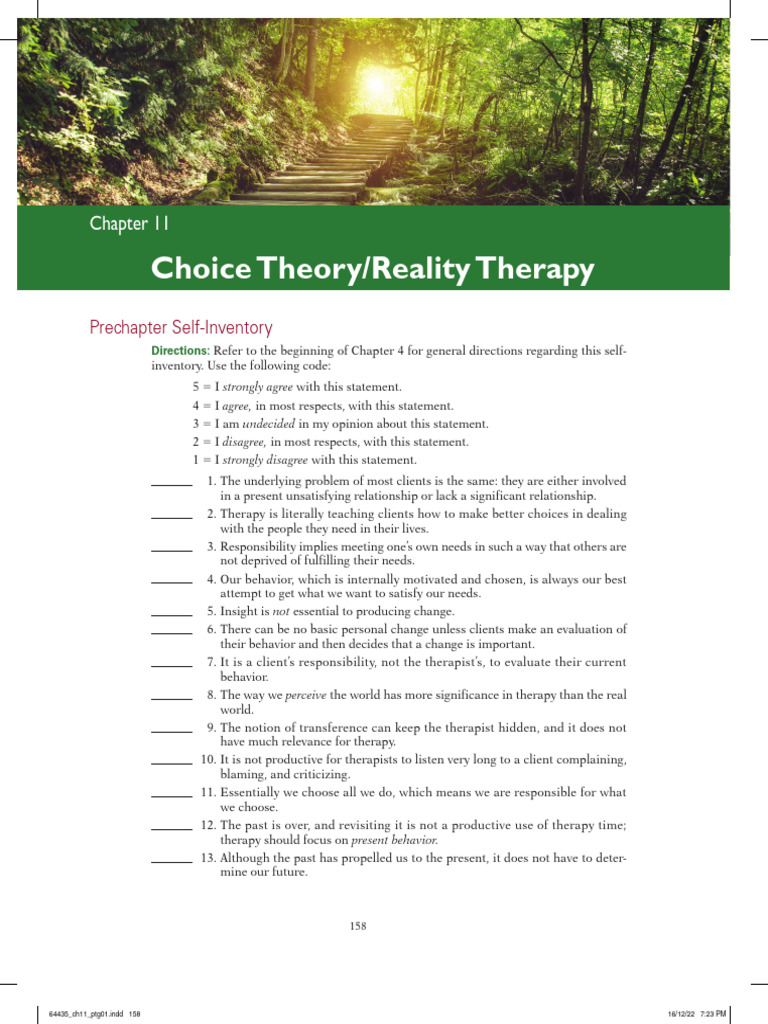 Corey - Theory and Practice of Counseling and Psychotherapy - 11e - SM - CH11 | PDF