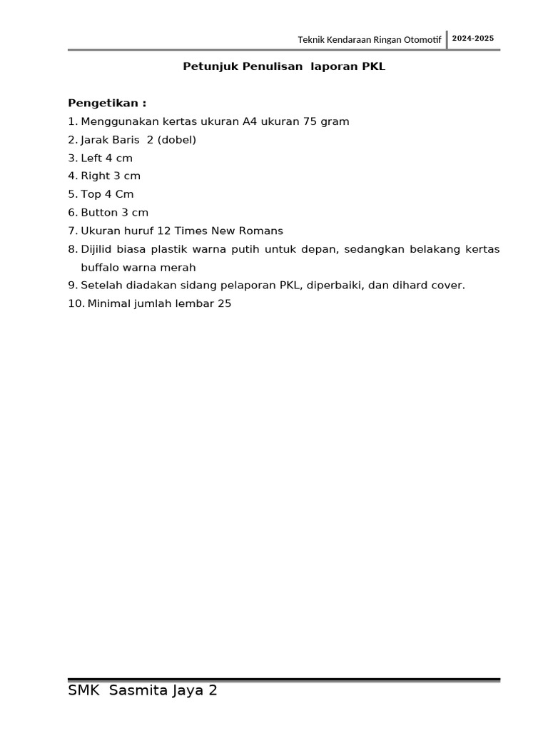 METODE_PENULISAN_LAPORAN__PKL_TKRO[1] | PDF