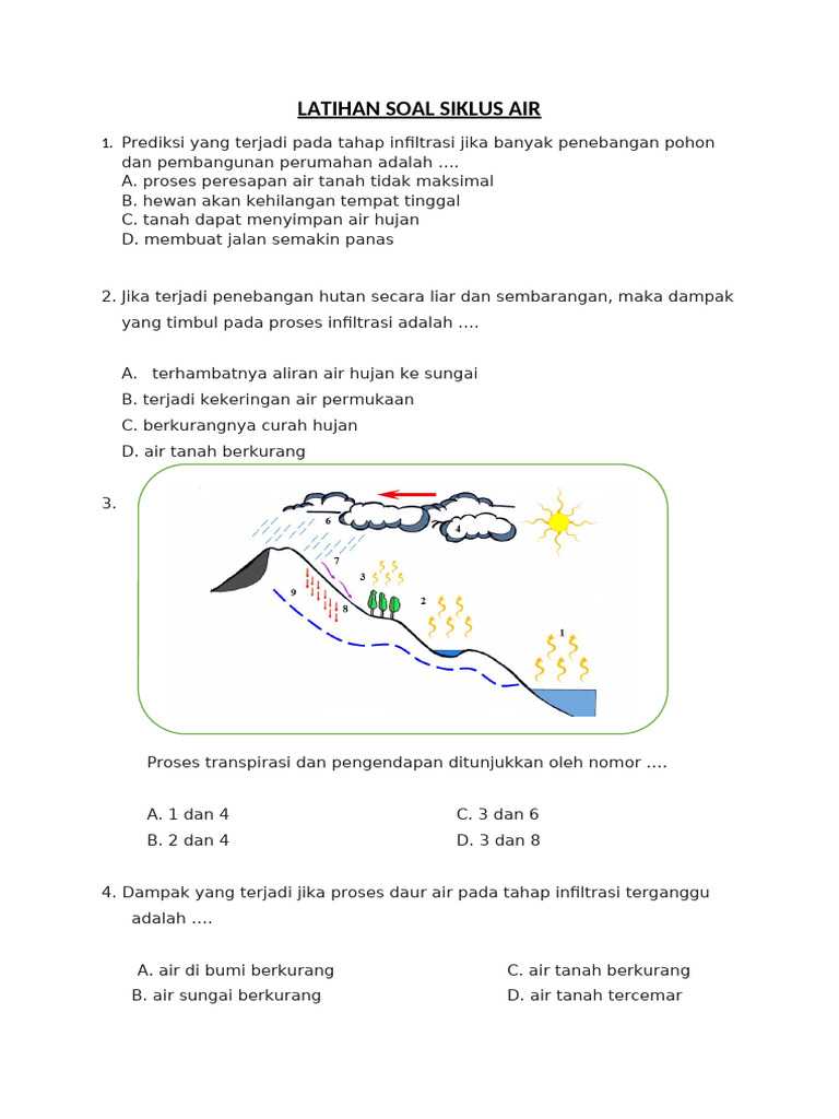 Soal Siklus Air Kelas 5 | PDF