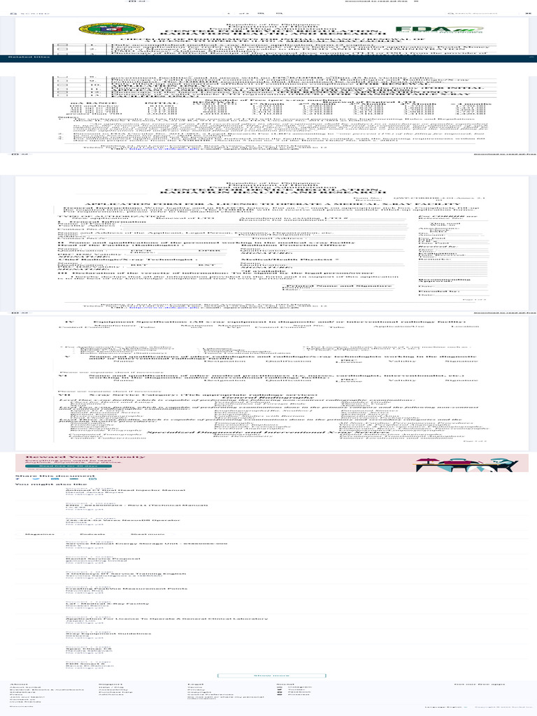 Medical X-Ray Facility License Application Form. - PDF - Radiology ...