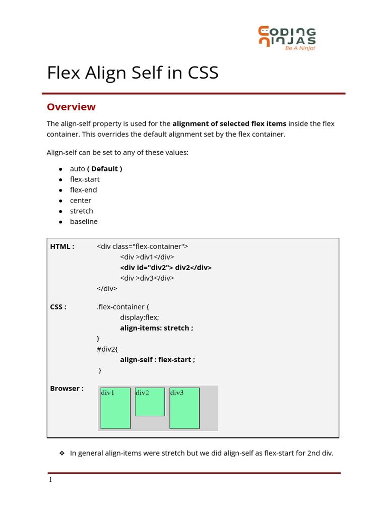 Flex Align Self in CSS - CN | PDF | World Wide Web Consortium Standards | Computer Data
