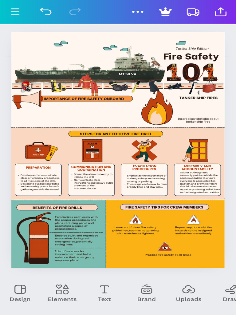Red and Yellow Lined Illustration Fire Drill and | PDF | Emergency ...