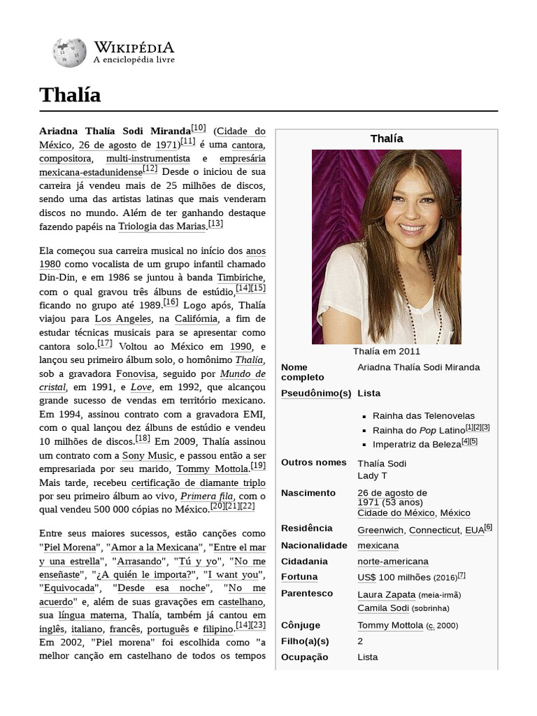 Thalía | PDF