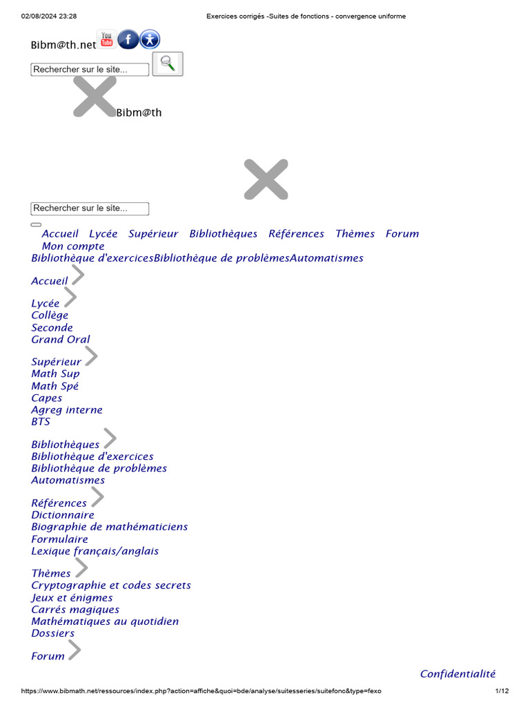 Suites de fonctions - convergence uniforme | PDF Suites de fonctions - convergence uniforme | PDF