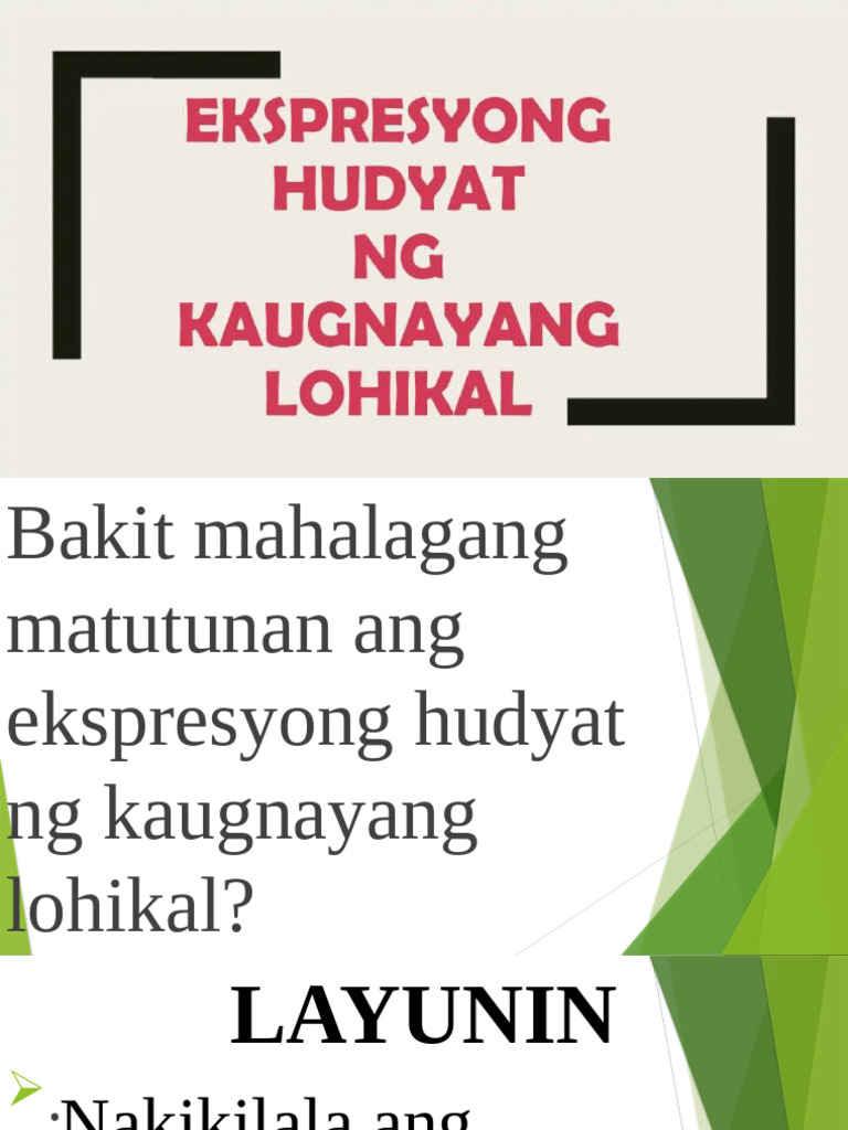 Ekspresyong Hudyat | PDF
