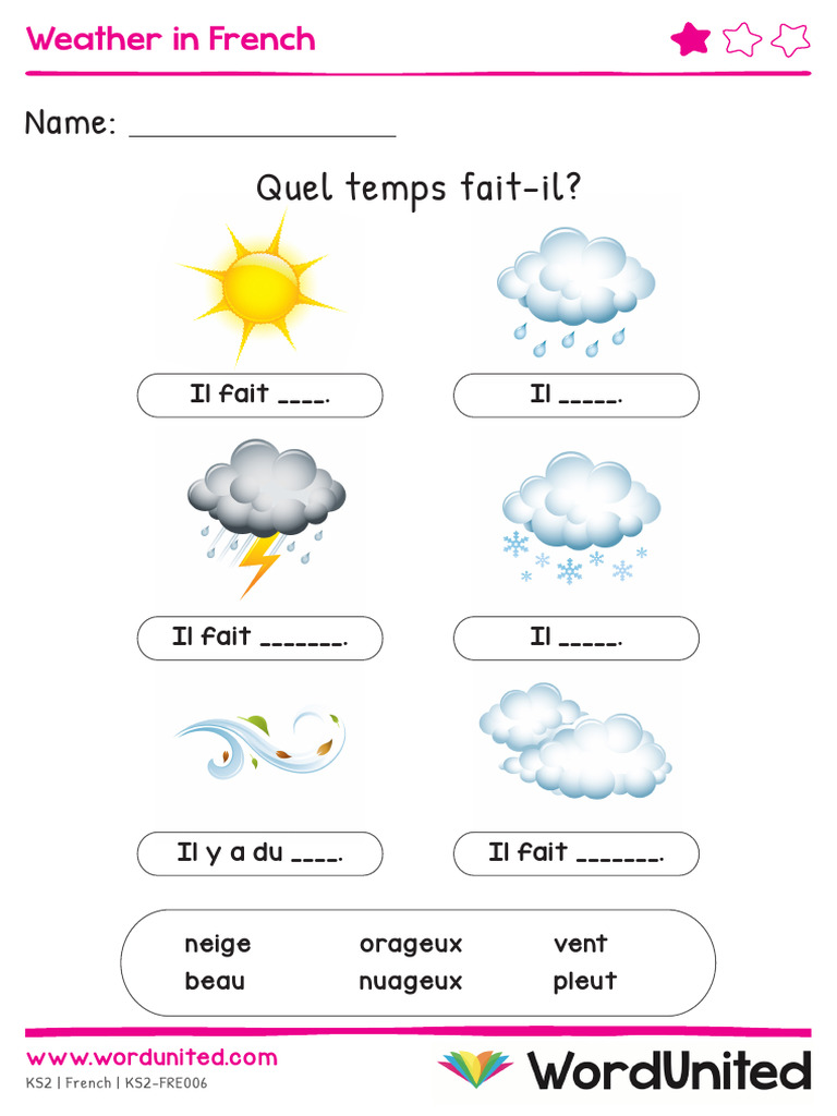 KS2 FRE006 Weather French | PDF | Finance & Money Management