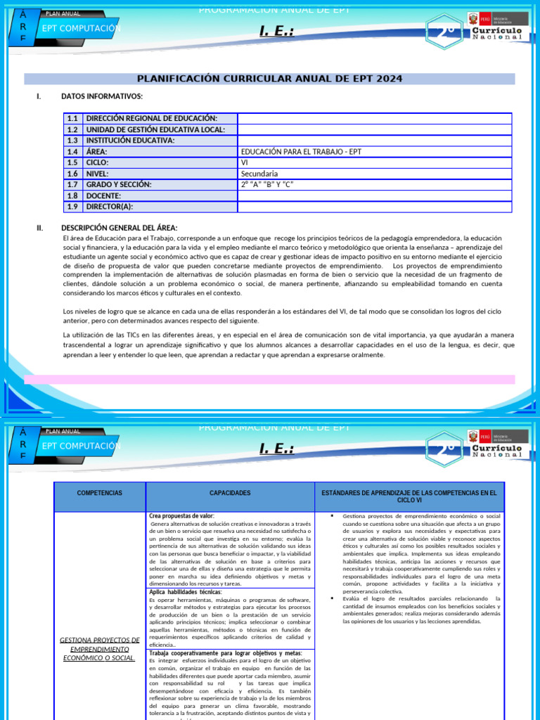 PLAN ANUAL EPT 2° SEC 2024 | PDF