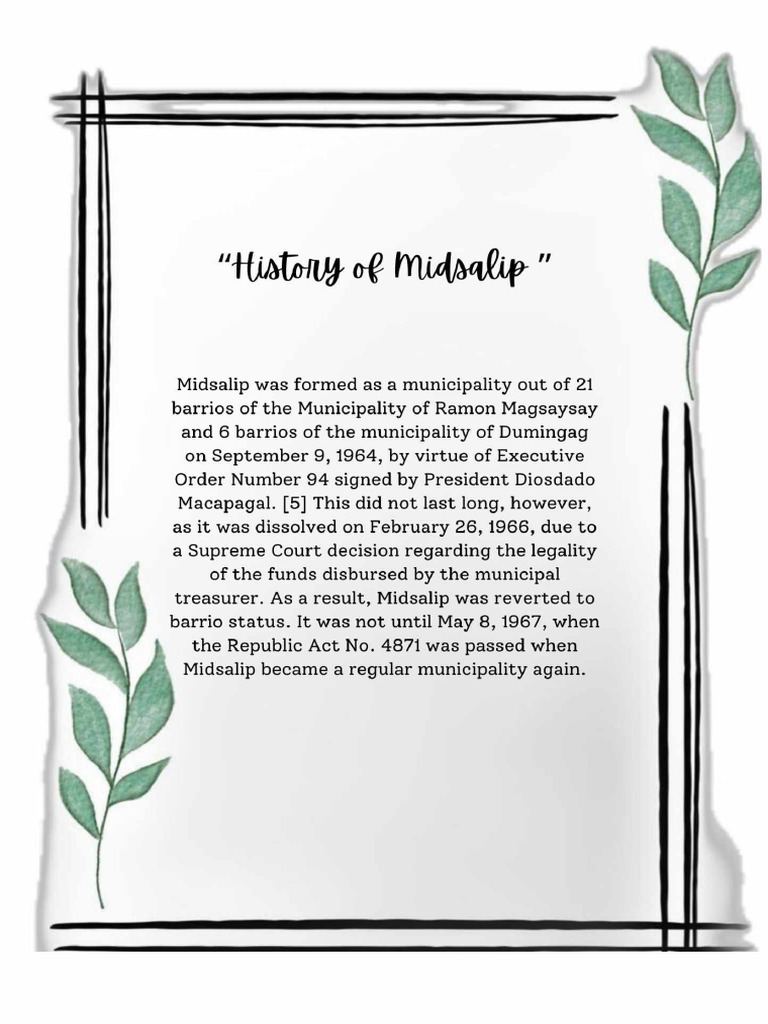 Midsalip Background Review | PDF