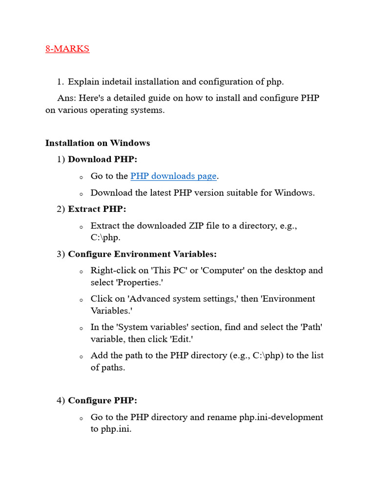 8-MARKS PHP | PDF