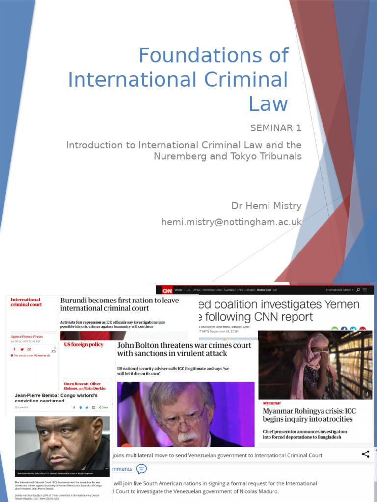 Seminar 1 - Introduction To ICL, Nuremberg and Tokyo 2018 | PDF