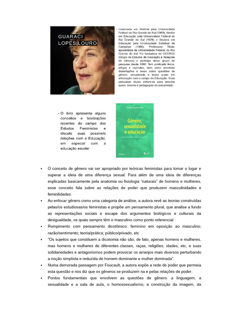 O Conceito de Gênero Vai Ser Apropriado Por Teóricas Feministas para ...