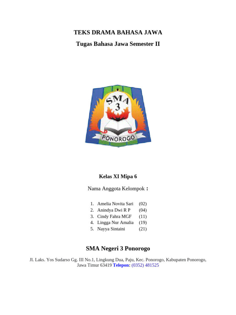 Teks Drama Bahasa Jawa | PDF