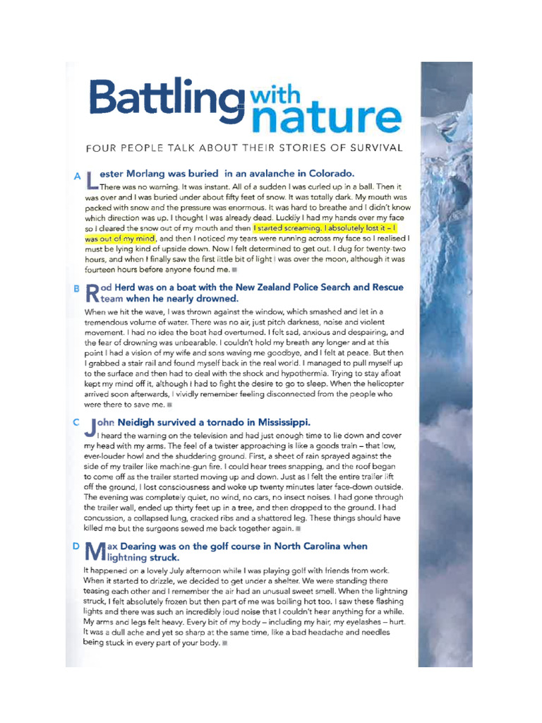 FCE (Reading Practice Part 7) | PDF