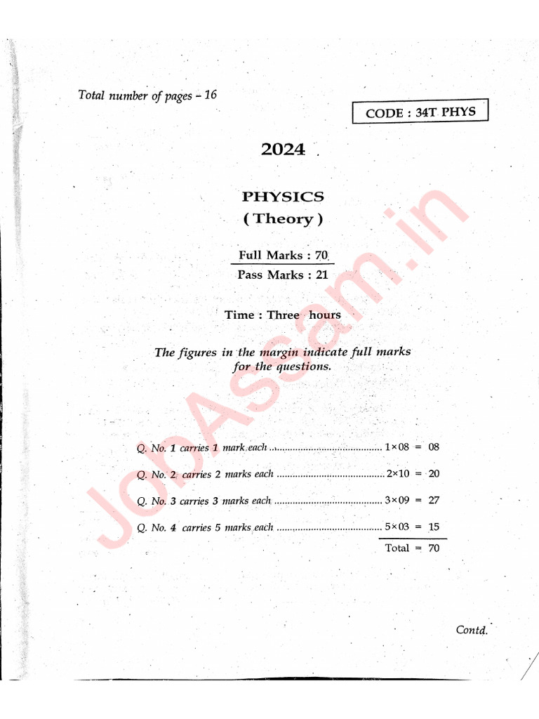 Physics 2024 | PDF
