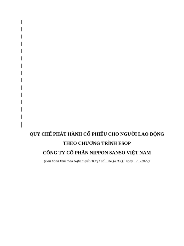22. QUY CHẾ ESOP | PDF