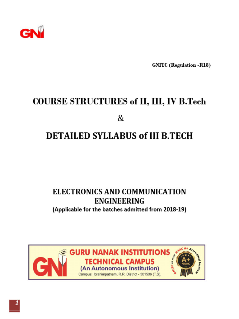 ECE3 R-18 ECE III Year Syllabus | PDF