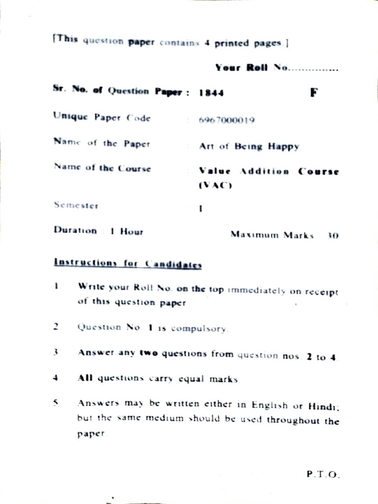 Art Of Being Happy Pyqs Pdf