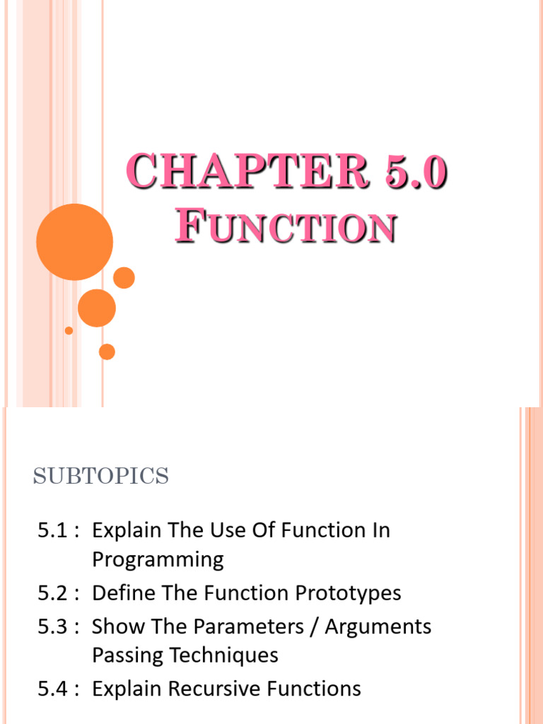 Chapter 5 - FUNCTION | PDF